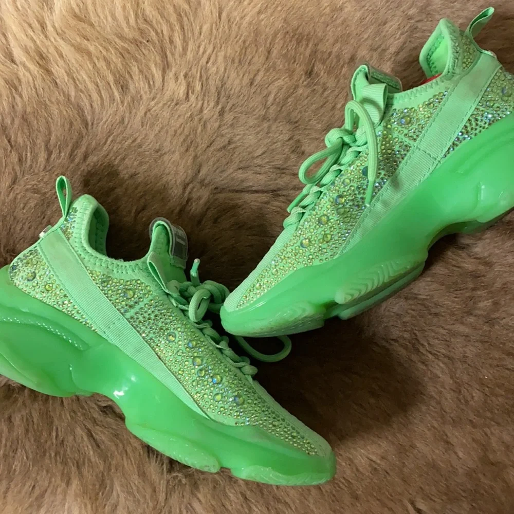 Steve Madden | Shoes | Steve Madden Neon Green Rebooted Sneakers Shoes ...